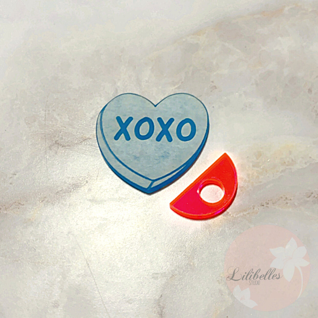XOXO Heart w/ straw topper attachment mold – LilibellesStudio